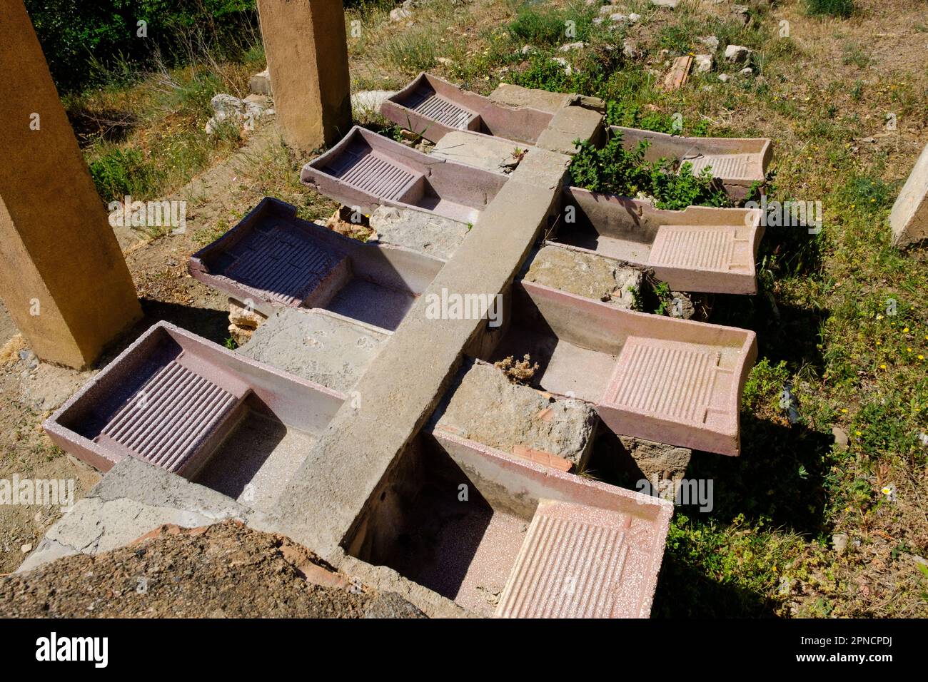 Abandoned laundry near Comares in the Axarquia region of Malaga ...