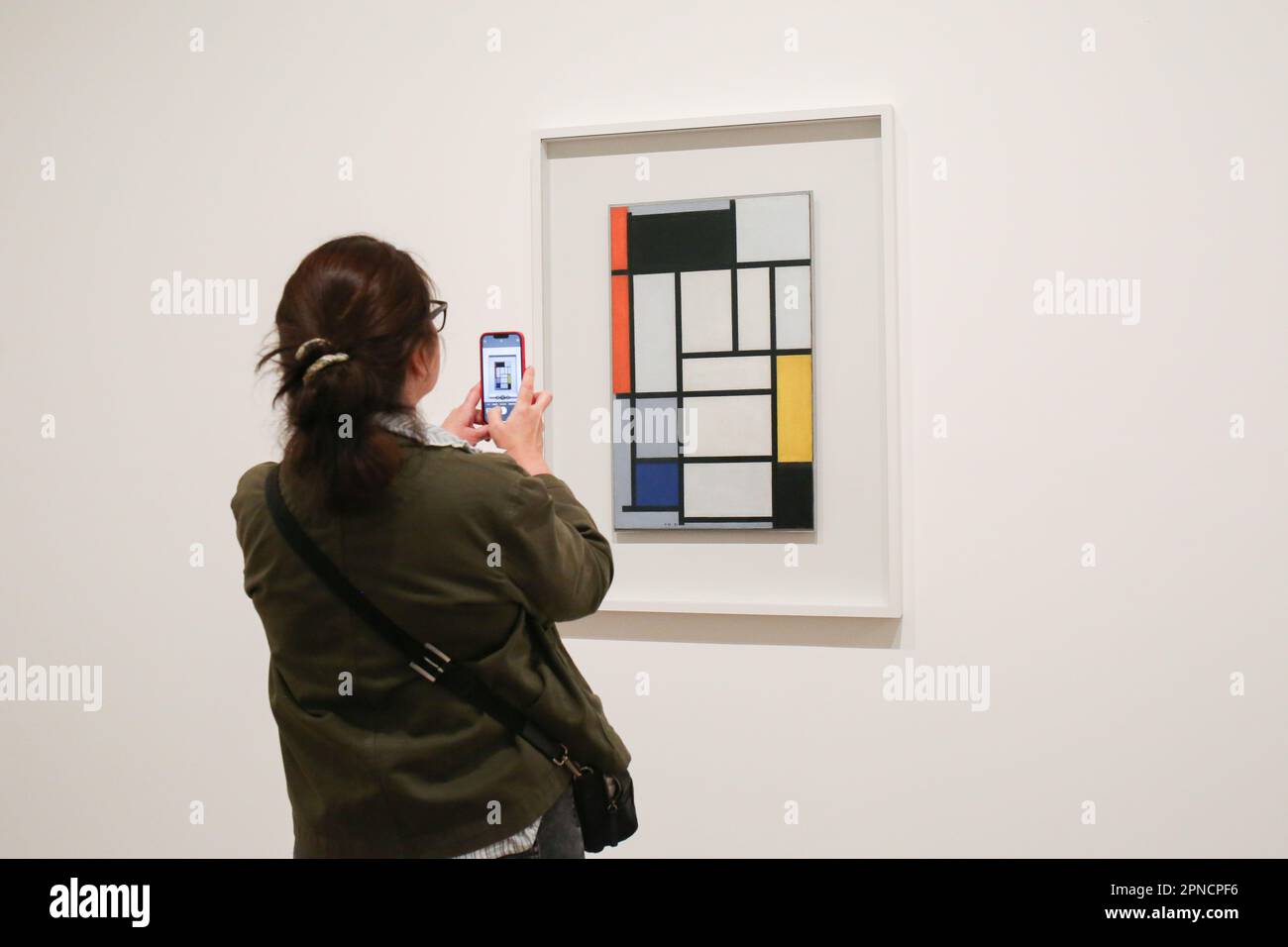 London, UK. April 18, 2023. Piet Mondrian’s ‘Composition with Red ...