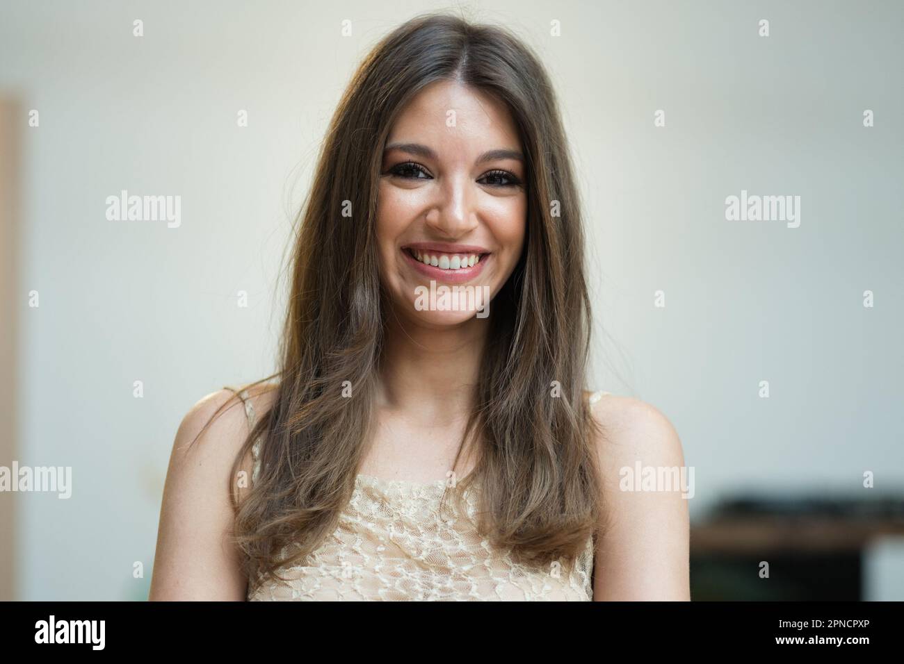 Singer Ana Guerra poses during the portrait session in Madrid Stock ...