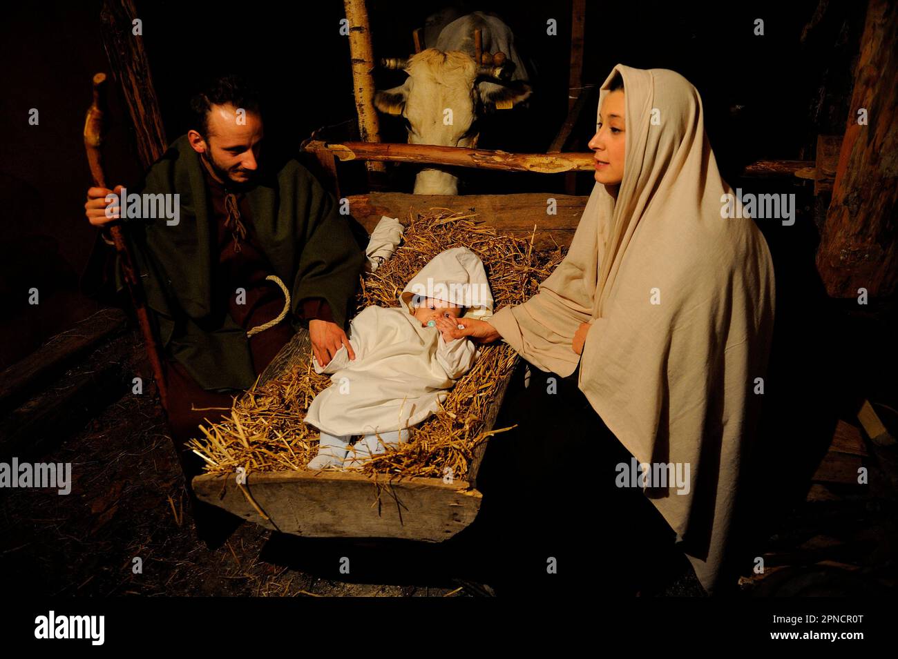 Re-enactment of the Nativity of Jesus and the ancient crafts of the ...