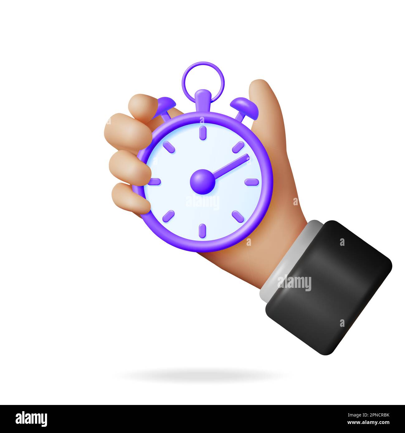 3d Analog Chronometer Timer Counter In Hand Stock Vector Image And Art