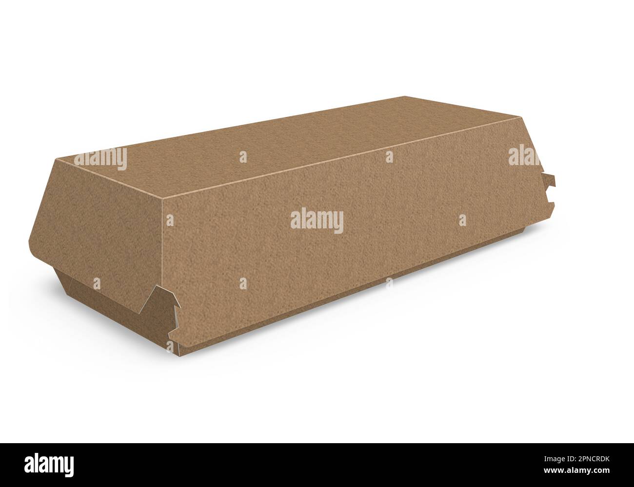 3D rendering - High resolution image Craft fast food packaging template ...