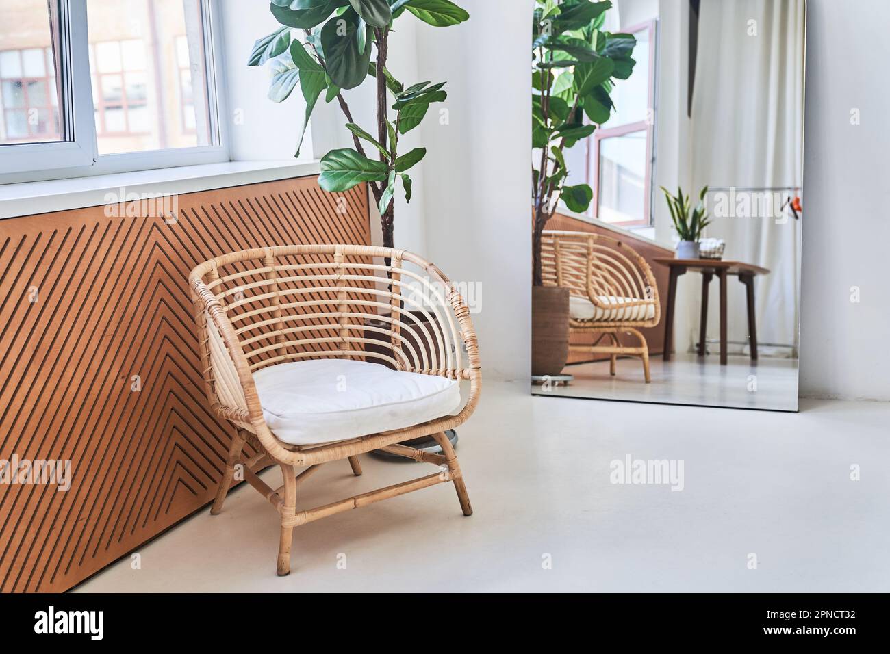 Part of a modern fashionable interior in a bright house. The house is ...