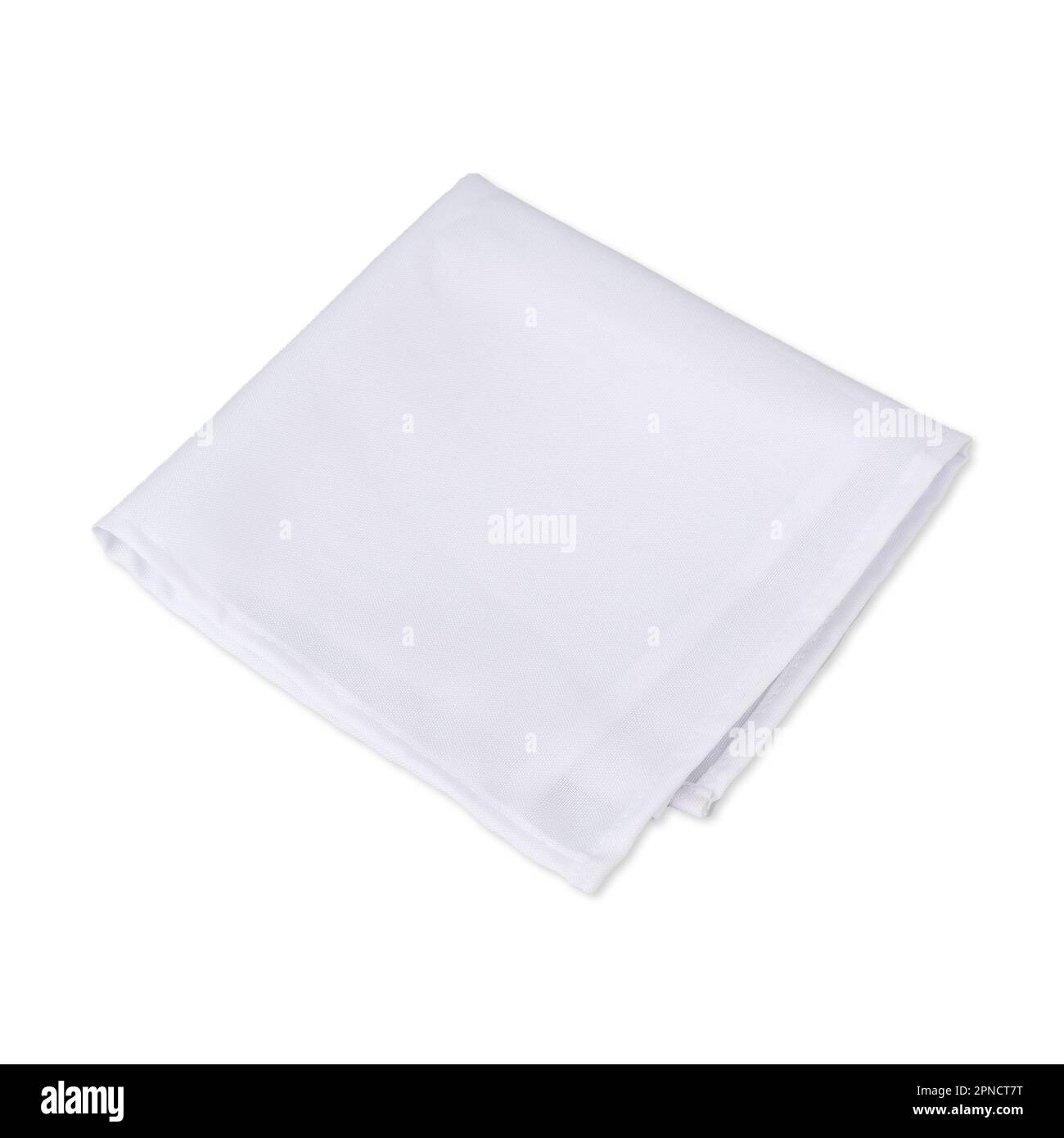 Folded white tissue napkin isolated over white background Stock Photo ...
