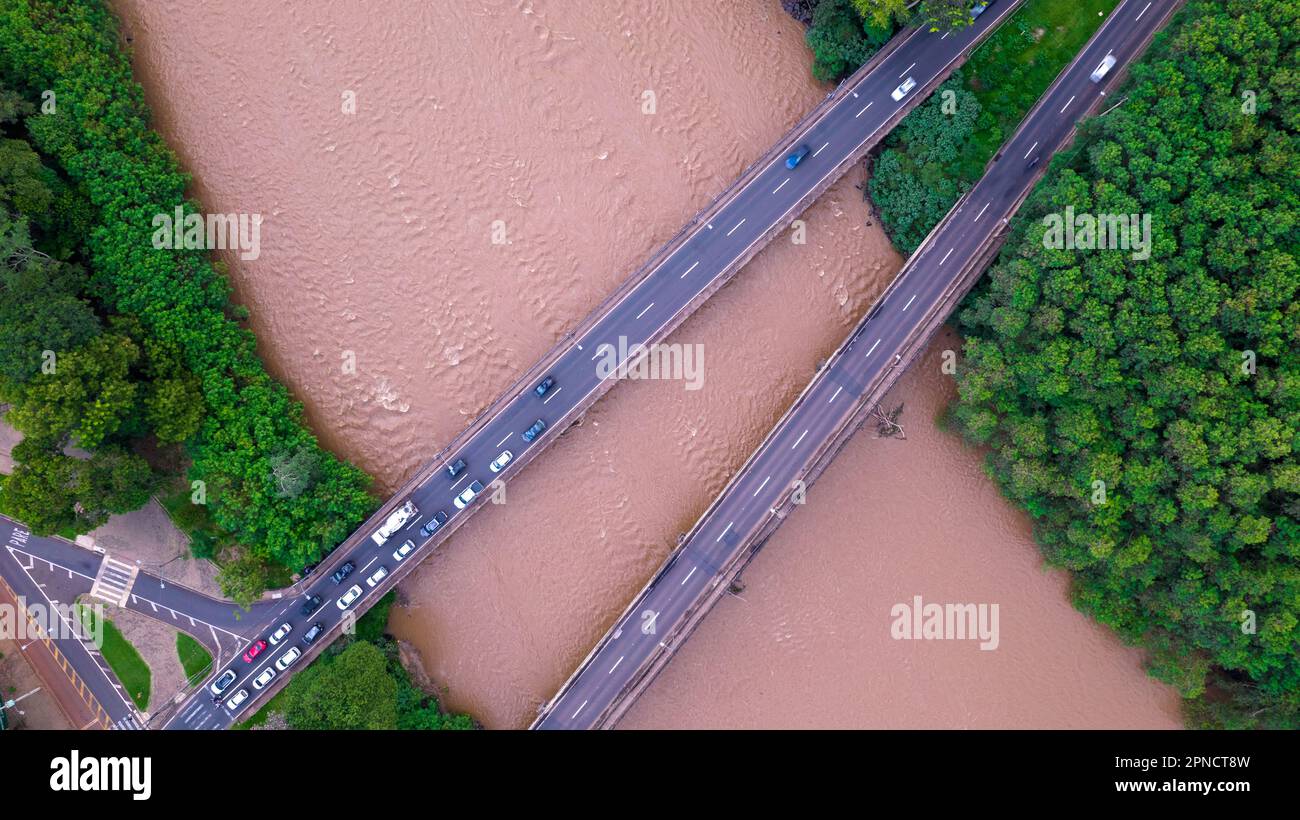 Aerial view of the city of Piracicaba, in Sao Paulo, Brazil. Piracicaba ...