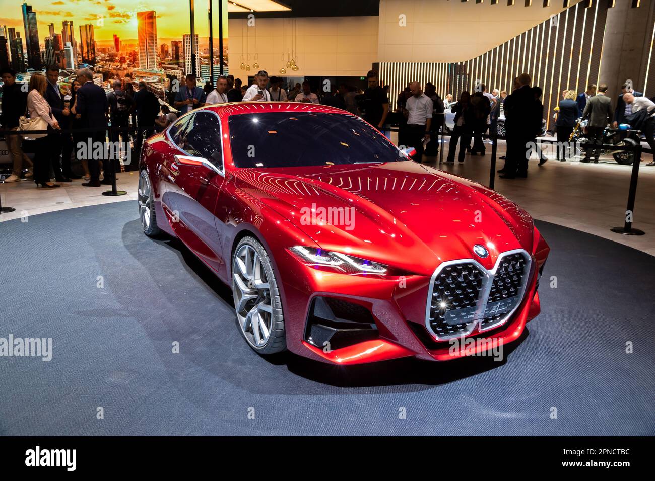 BMW Concept 4 Coupe car at the Frankfurt IAA Motor Show. Germany ...