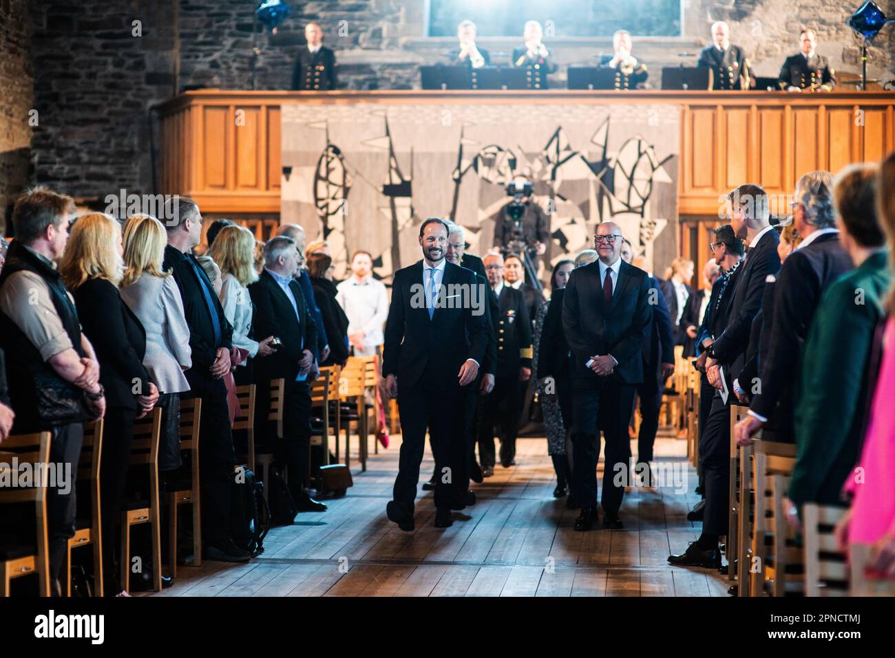 Bergen 20230417.HRH Crown Prince Haakon visiting Bergen in connection ...