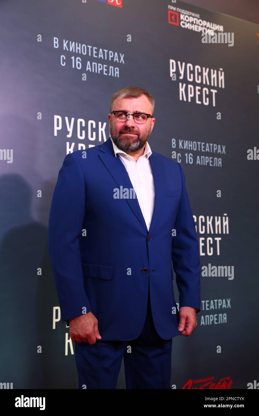 Moscow. Actor Mikhail Porechenkov at the premiere of the film 'Russian ...