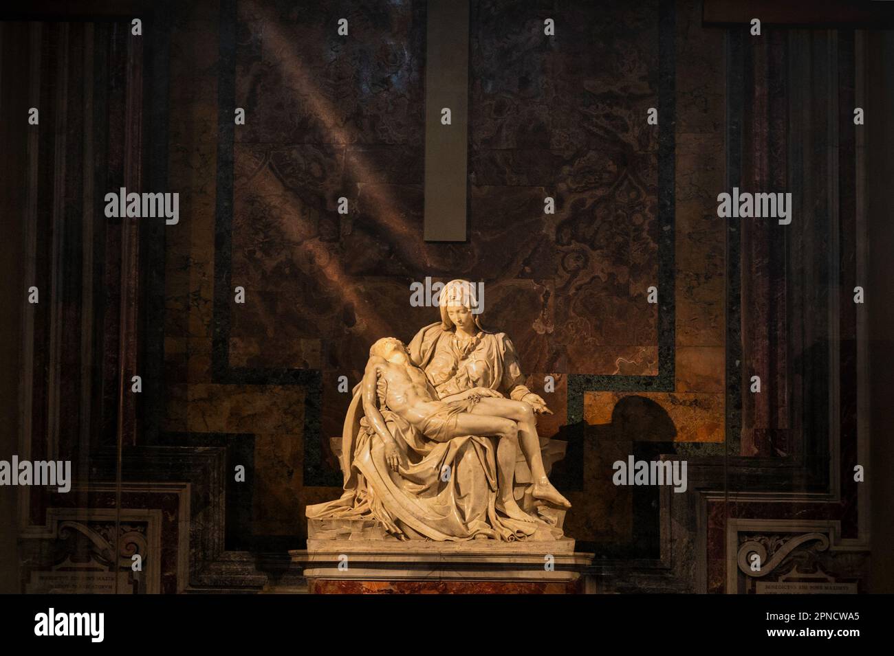 A beautiful historic orante sculpture in a museum in Italy Stock Photo ...