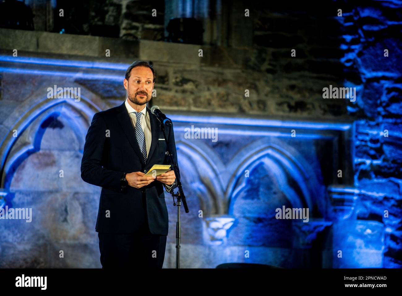 Bergen 20230417.Crown Prince Haakon visiting Bergen in connection with ...