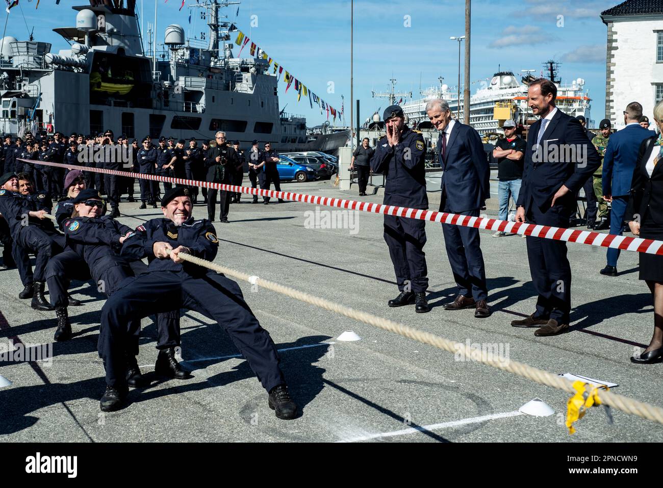 Bergen 20230417.Crown Prince Haakon visiting Bergen in connection with ...