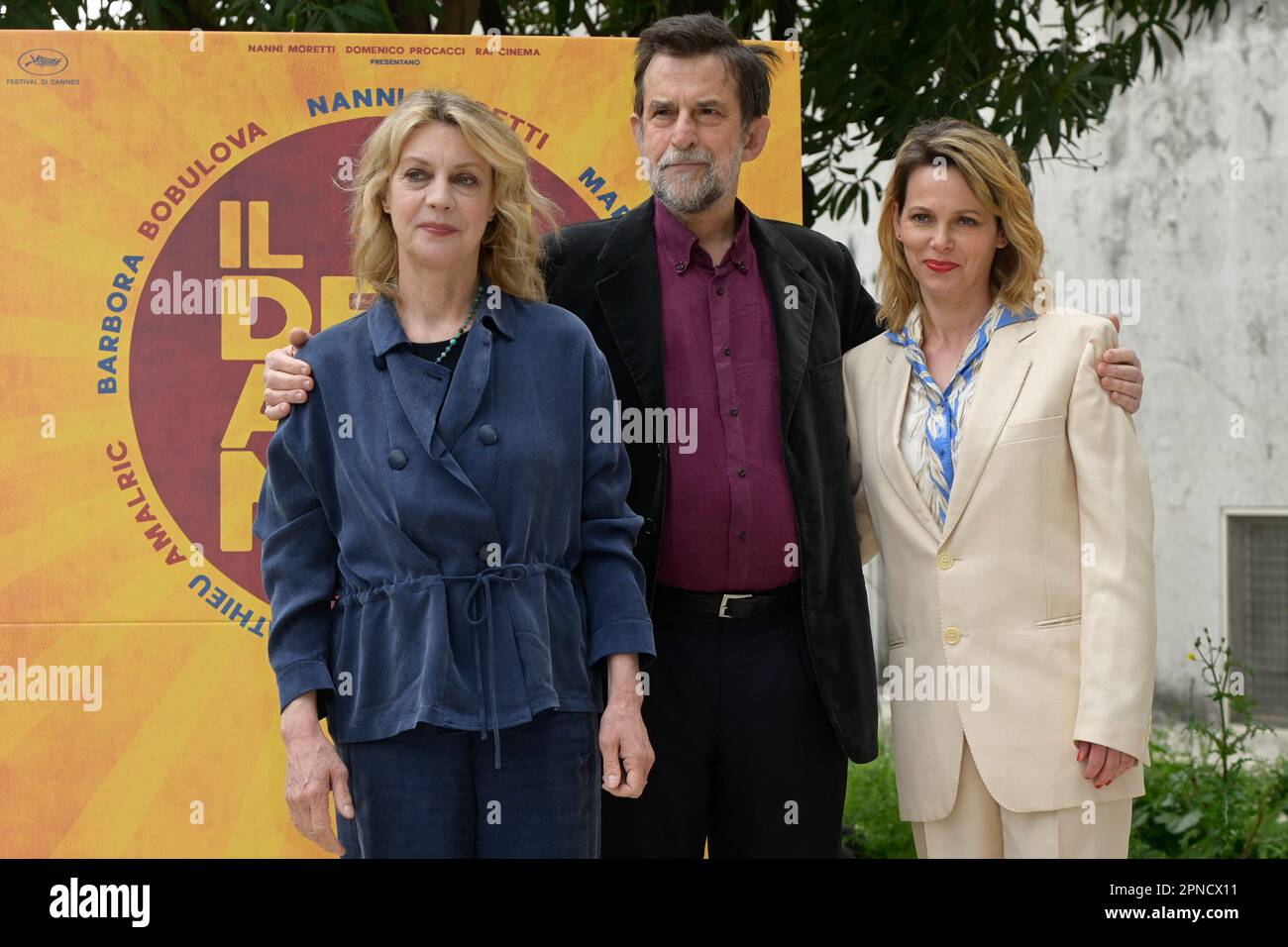 Margherita Buy (L), Nanni Moretti (C) and Barbora Bobulova (R) attend ...