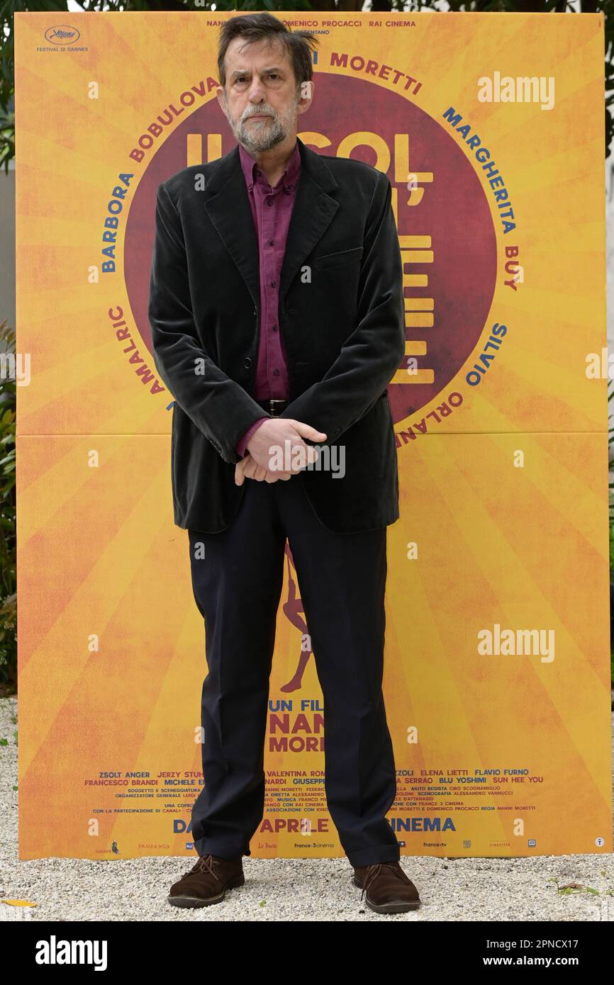 Nanni Moretti attends the photocall of the movie "Il Sol dell'avvenire ...