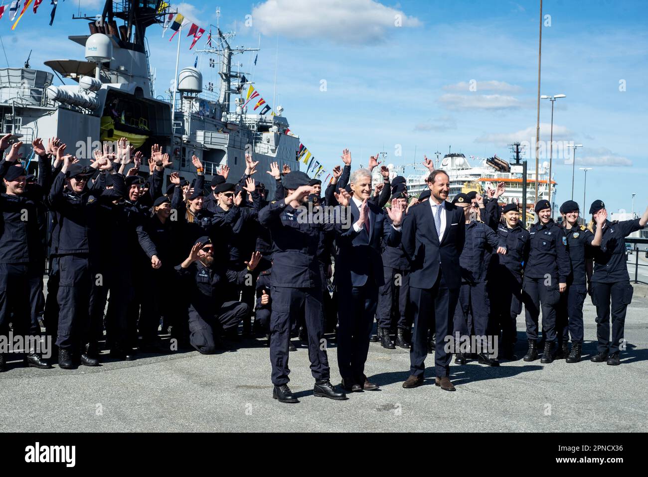 Bergen 20230417.Crown Prince Haakon visiting Bergen in connection with ...