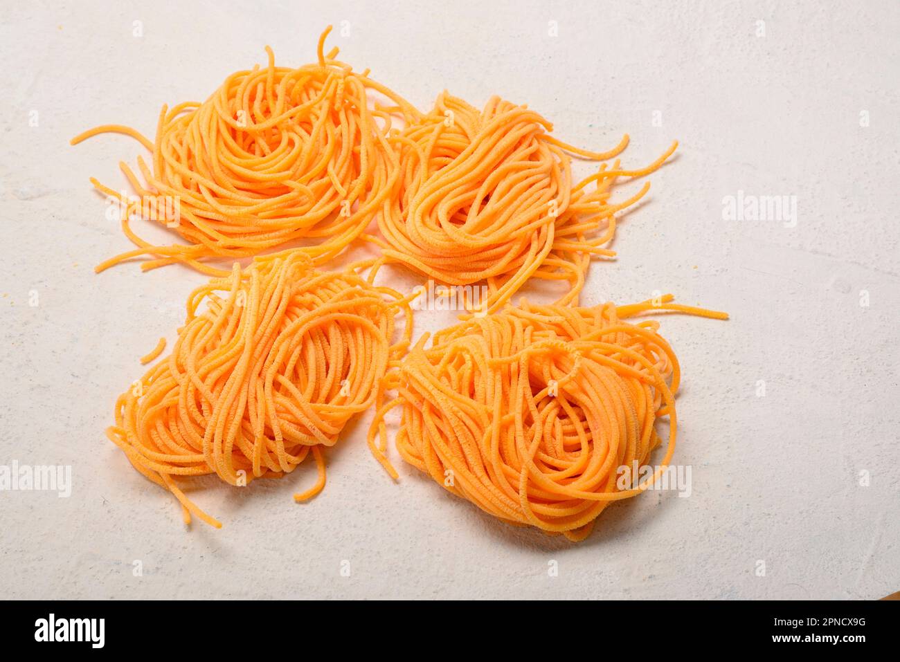 Spaghetti alla chitarra, made with fresh pasta. Italy, Europe Stock ...