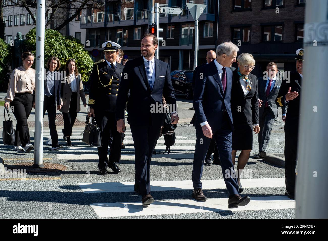 Bergen 20230417.Crown Prince Haakon visiting Bergen in connection with ...