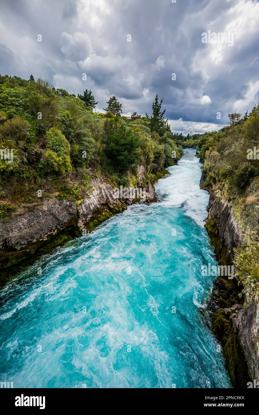 Huka Falls, Waikato River, near Taupo on New Zealand’s North Island ...