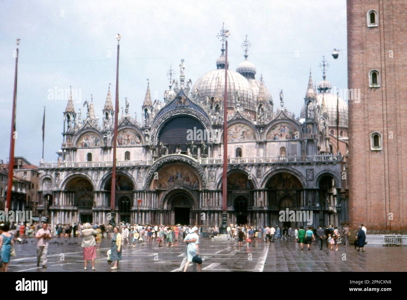 View of Saint Marks Basilica from St. Mark's Square. Original Archive ...