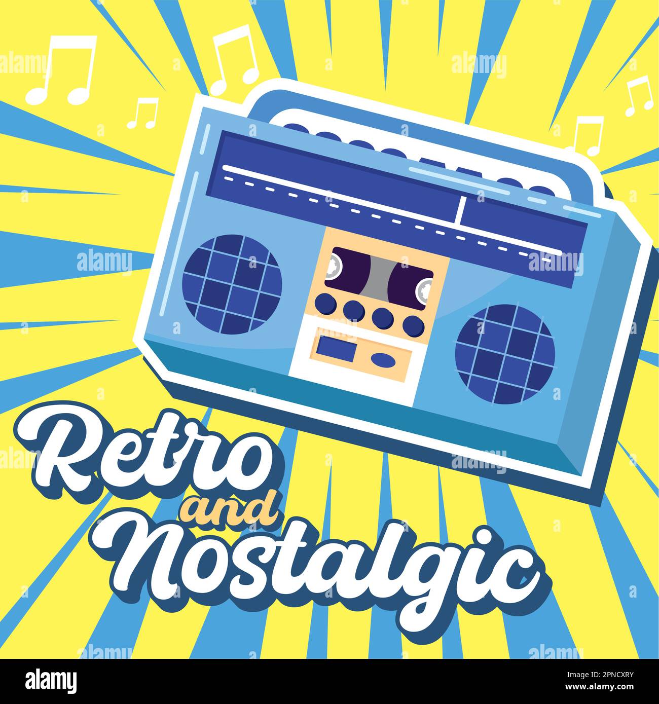 Isolated colored vintage radio Retro and nostalgic Vector Stock Vector ...