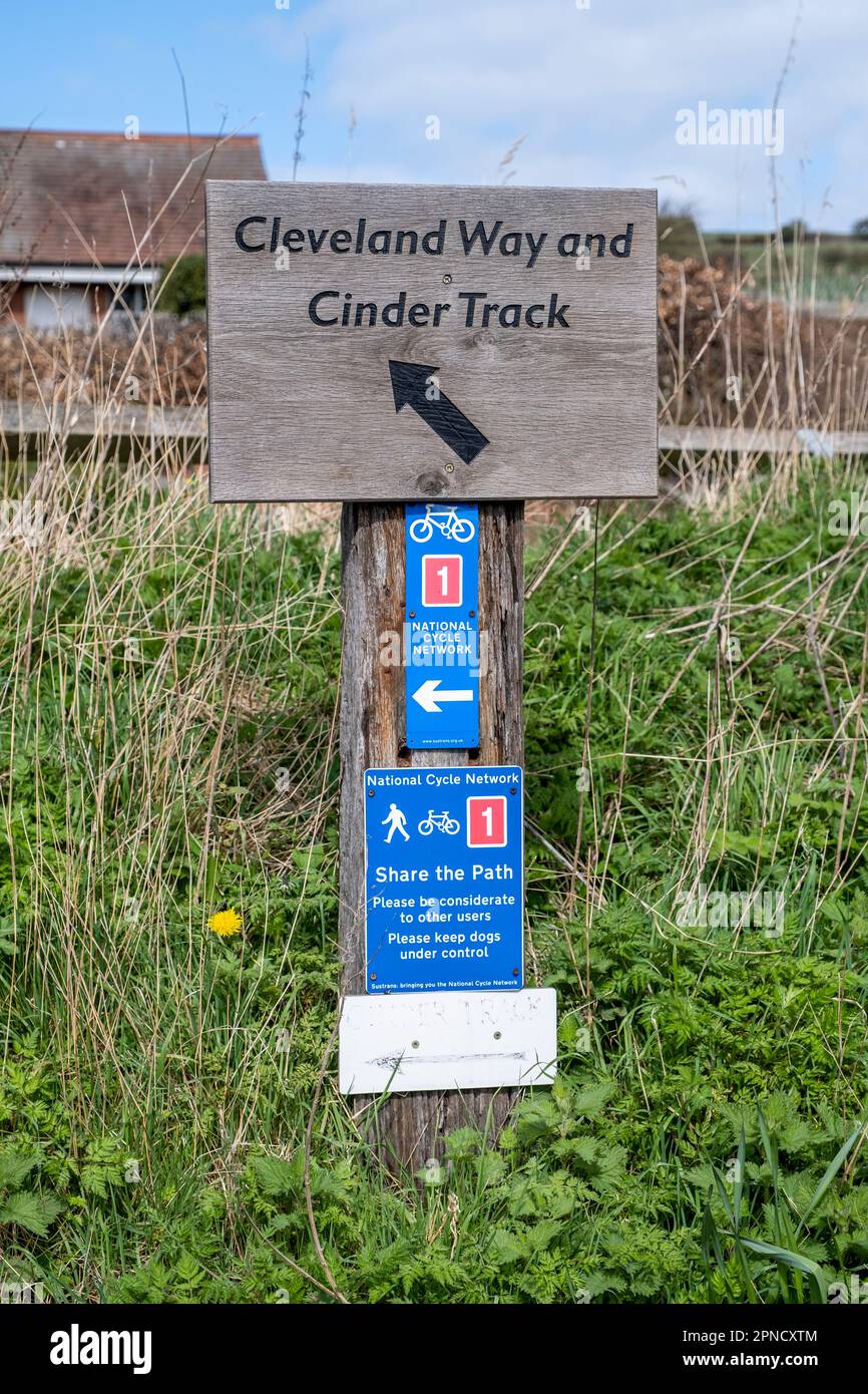 The Cinder Track - Scarborough to Whitby (21 miles Stock Photo - Alamy