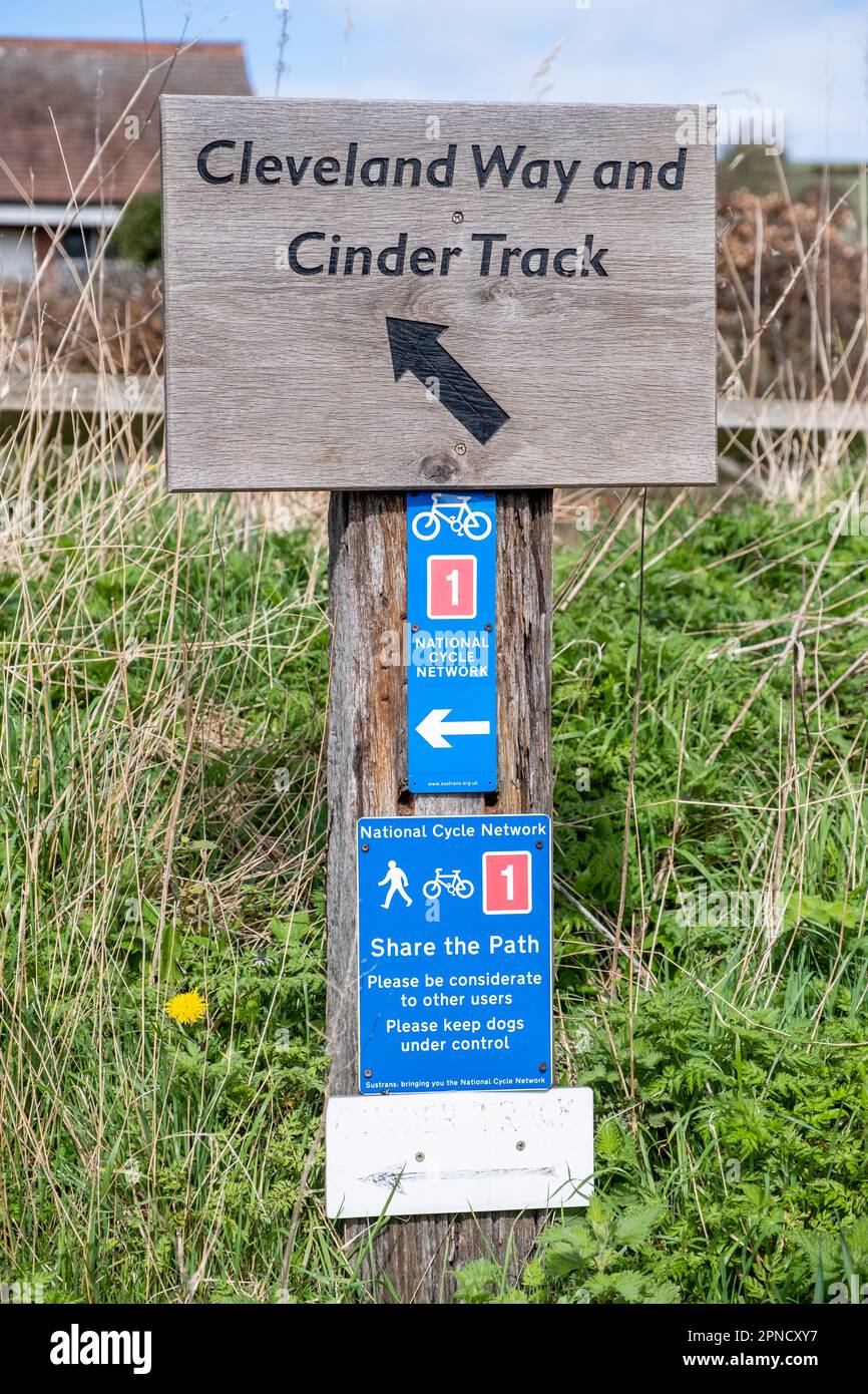 The Cinder Track - Scarborough to Whitby (21 miles Stock Photo - Alamy