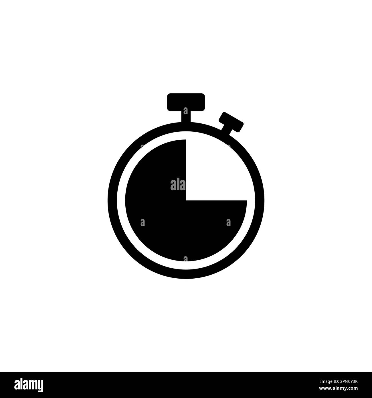 Time icon vector vectors Black and White Stock Photos & Images - Alamy