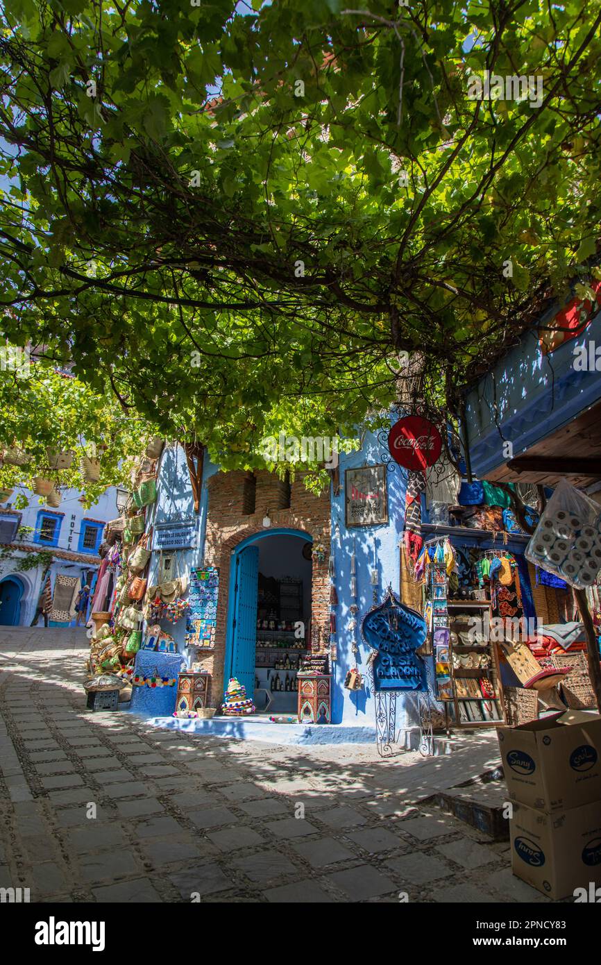 Chefchaouen, Morocco 2022: blue city with unique narrow and coloured ...