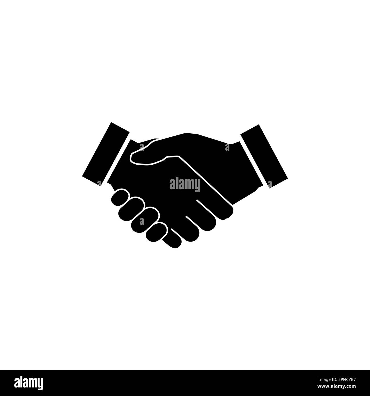 Handshake icon vector. business handshake. contact agreement Stock ...