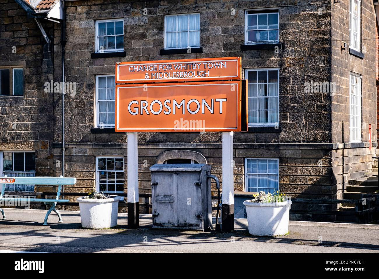 Grosmont Train Station on the preserved heritage, North Yorkshire Moors ...