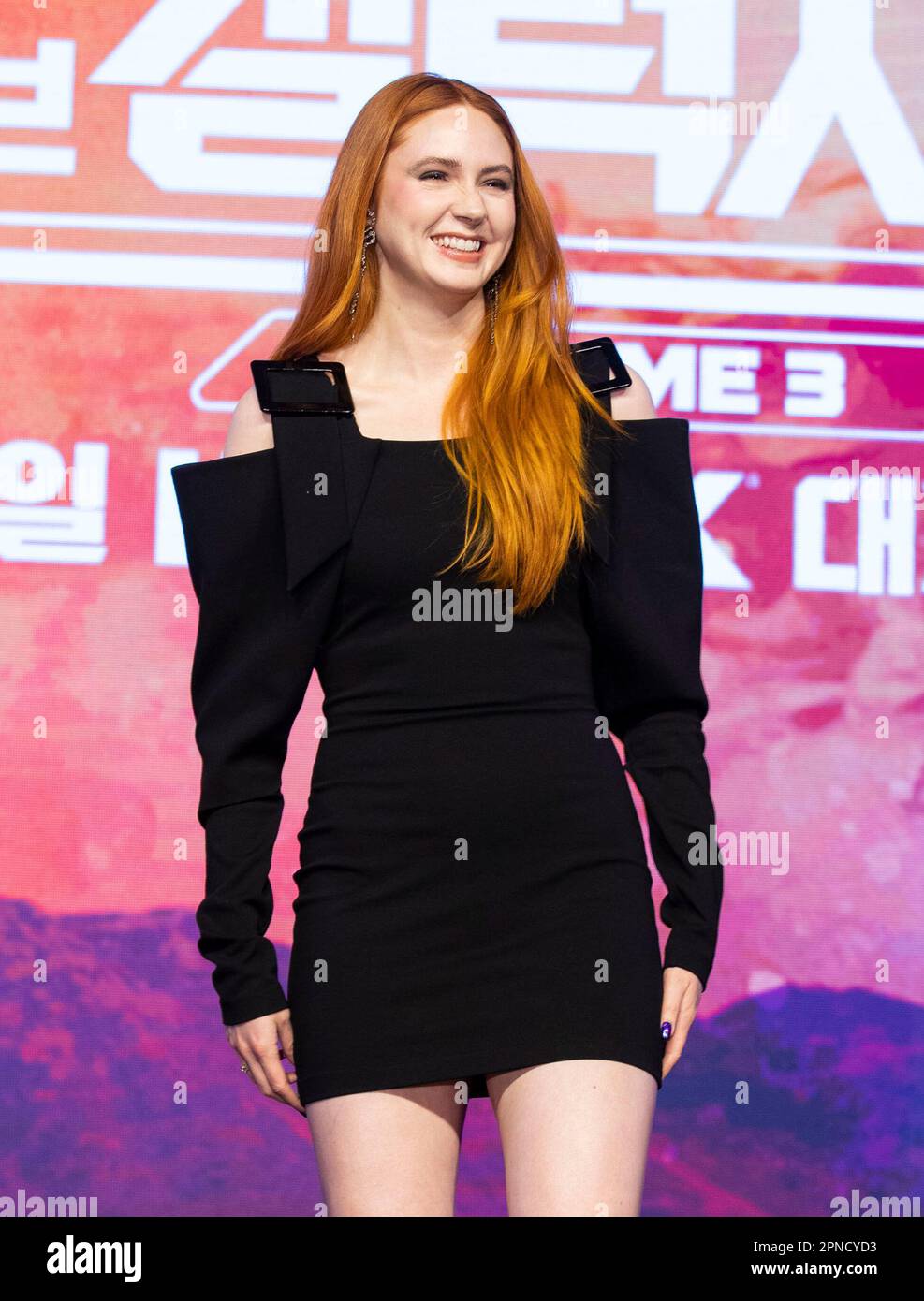 Seoul, South Korea. 18th Apr, 2023. Actress Karen Gillan from Scotland ...