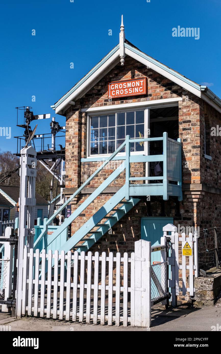 Grosmont Train Station on the preserved heritage, North Yorkshire Moors ...