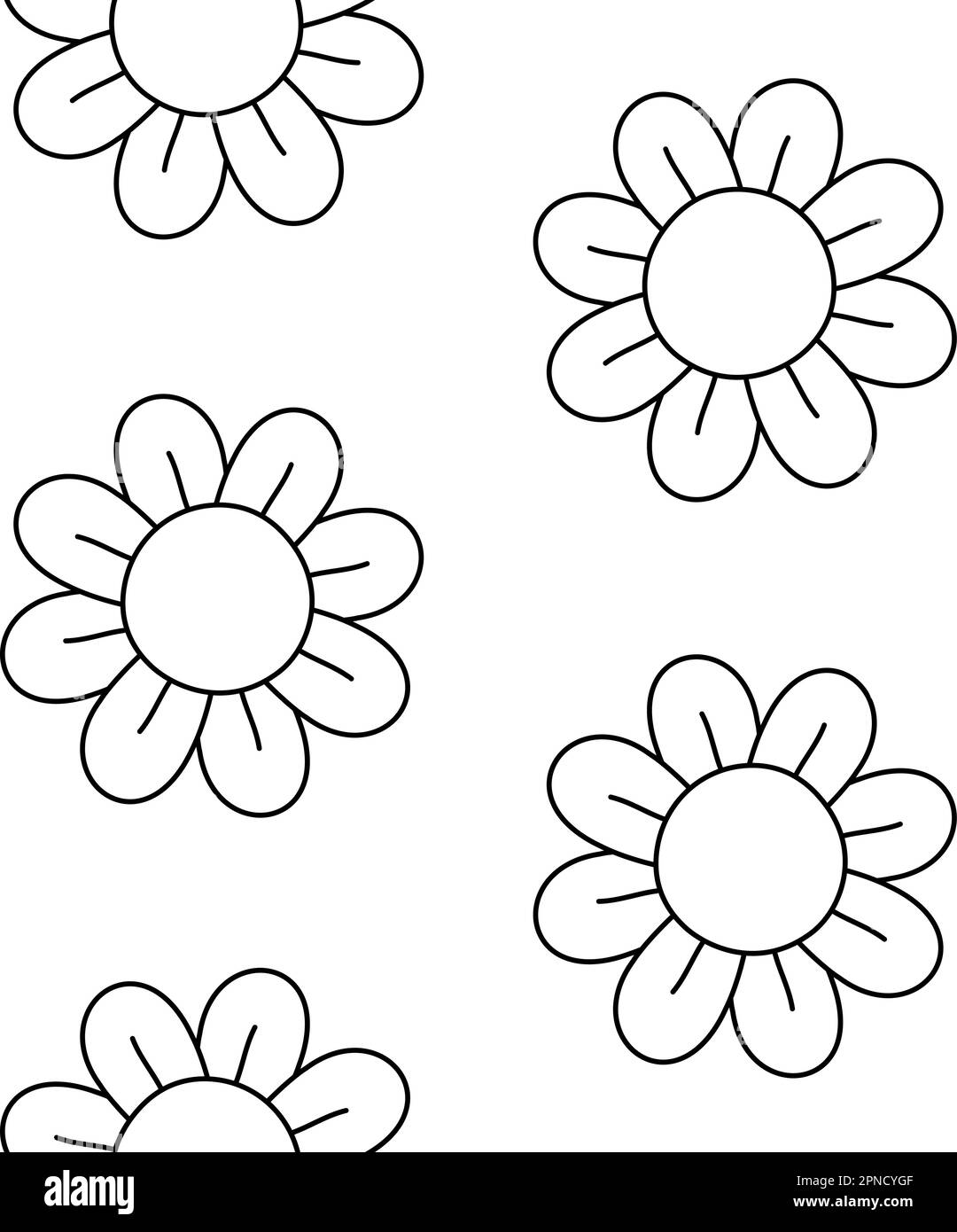 Groovy Flowers Coloring Pages