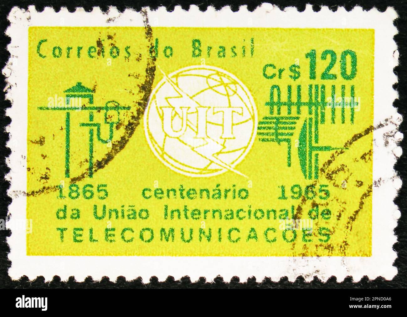 MOSCOW, RUSSIA - MARCH 26, 2023: Postage stamp printed in Brazil shows ...