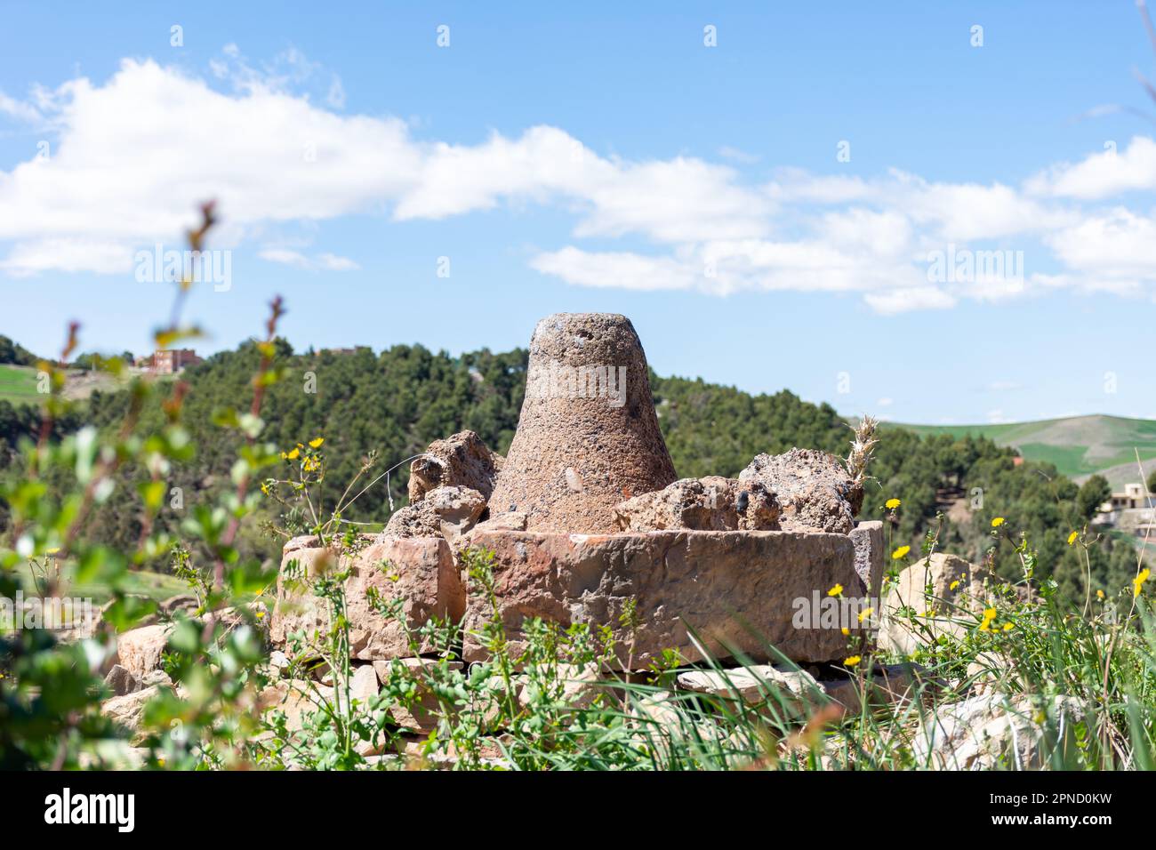 Roman ruins in the ancient city of Cuicul-Djemila. UNESCO world ...