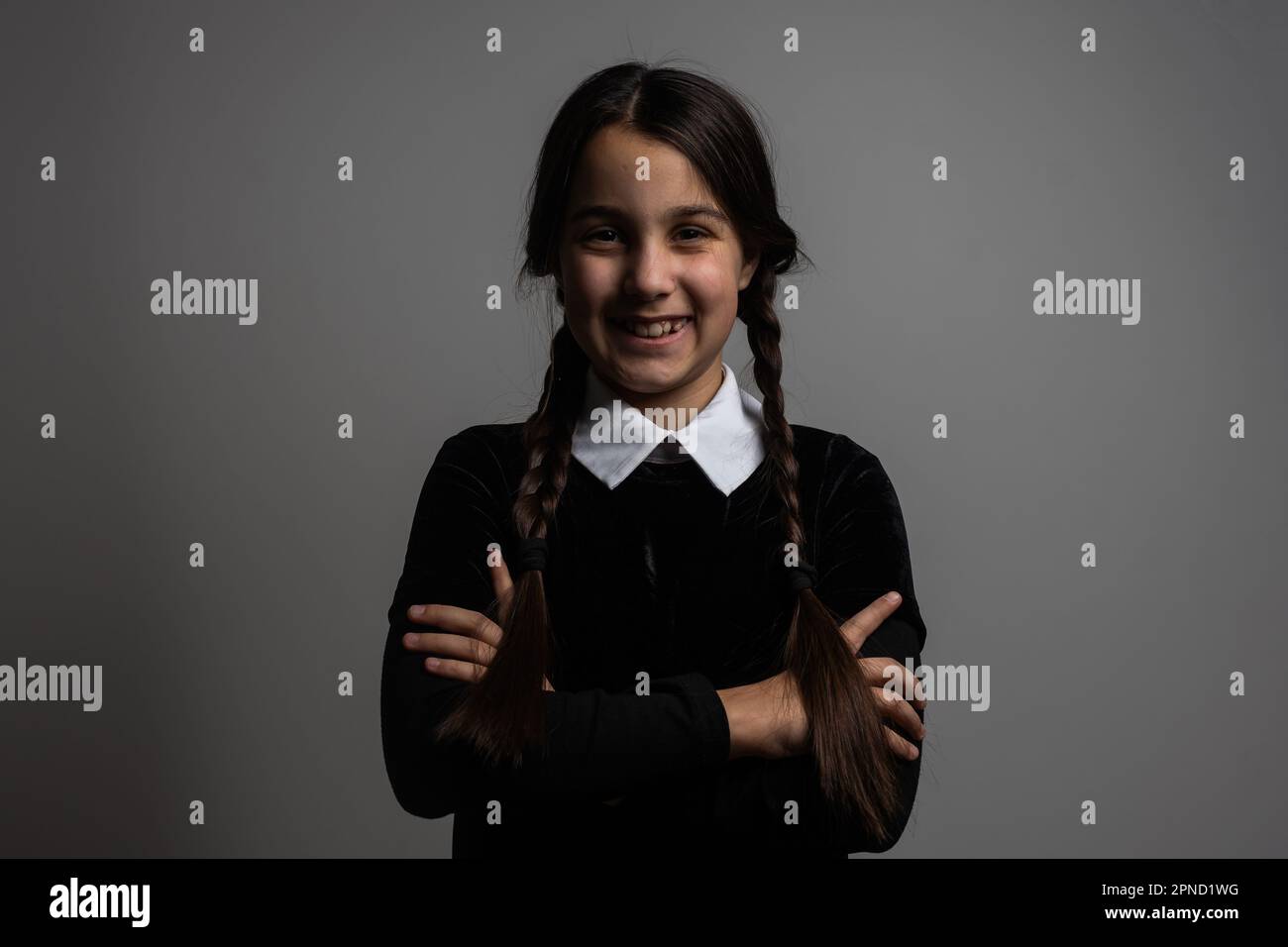Wednesday addams hair hi-res stock photography and images - Alamy
