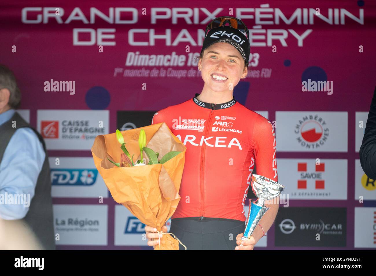 Megan Armitage during the Grand Prix Feminin de Chambery 2023, cycling ...