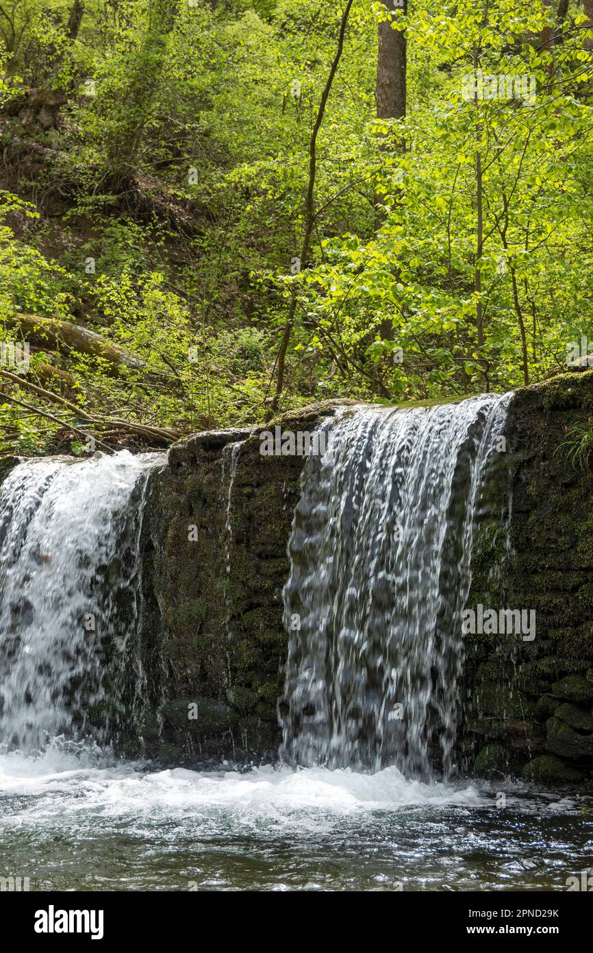 Spring view of Waterfall at Crazy Mary River, Belasitsa Mountain ...