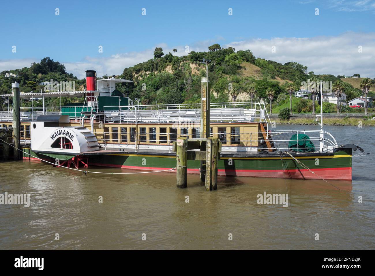 The paddle steamr Waimarie on the Whanganui River, Whanganui, Manawatu ...