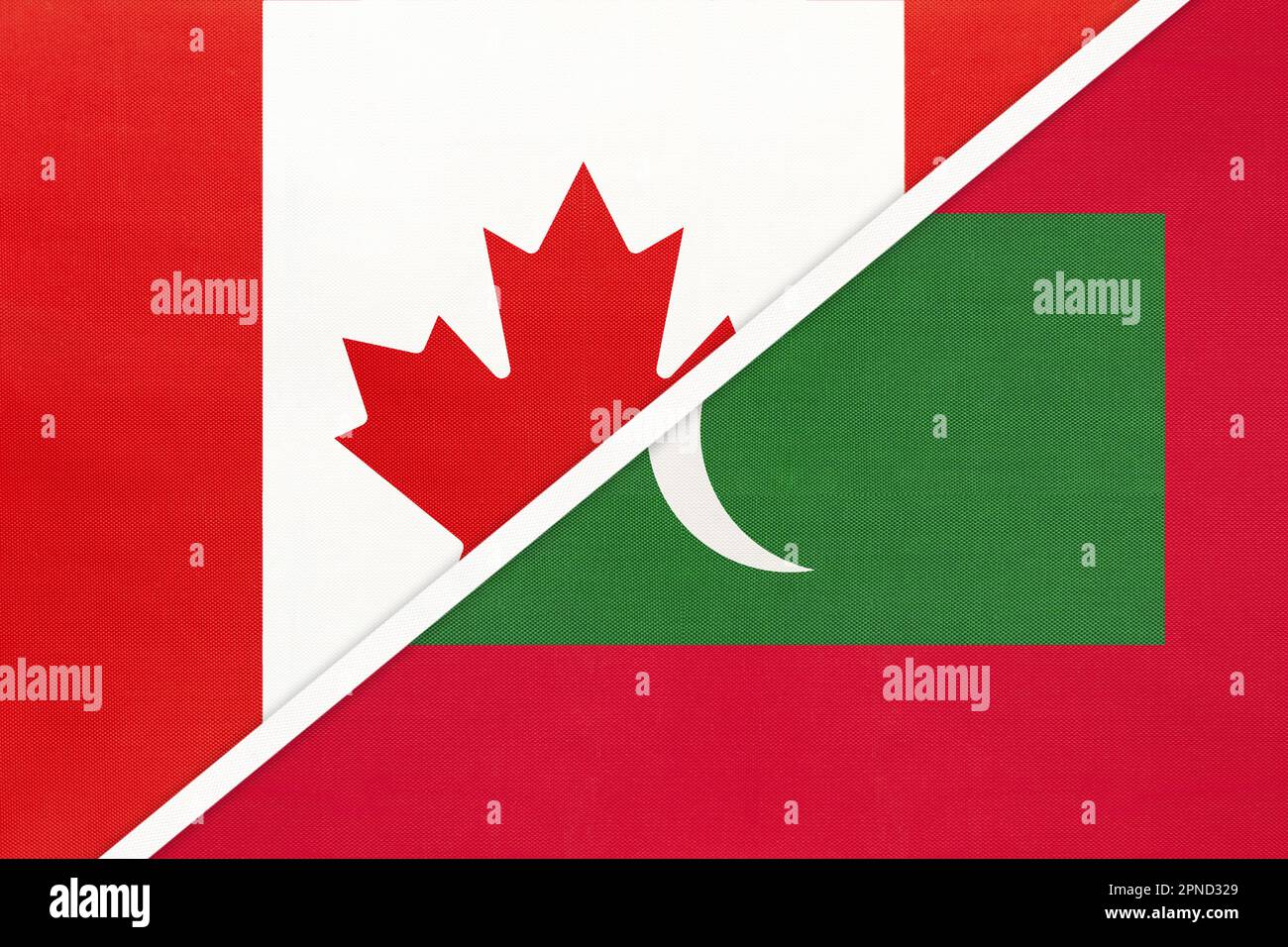 Canada and Maldives, symbol of country. Canadian vs Maldivian national ...