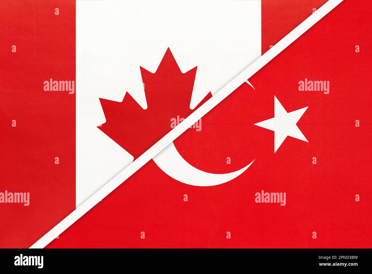 Canada and Turkey, symbol of country. Canadian vs Turkish national ...
