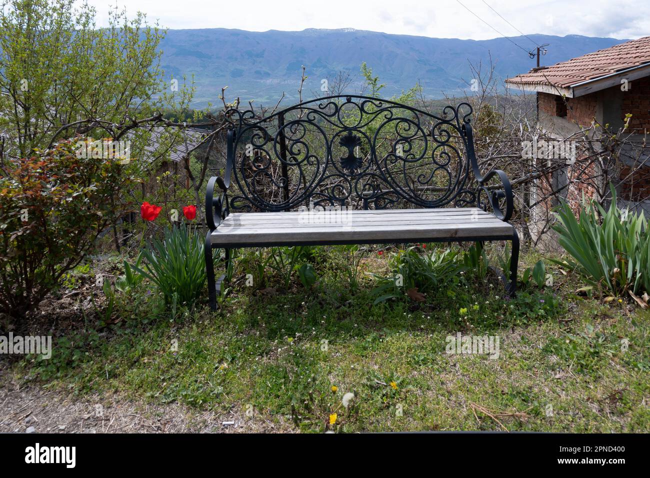 Panorama of Village of Dolene at Ograzhden Mountain, Blagoevgrad Region ...