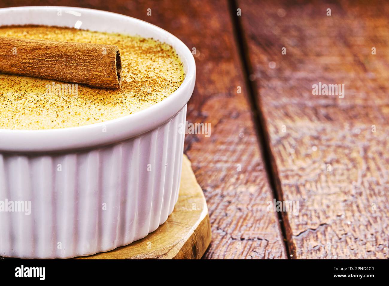 Bowl with corn jam called Curau, jimbelê or hominy, decorated with ...