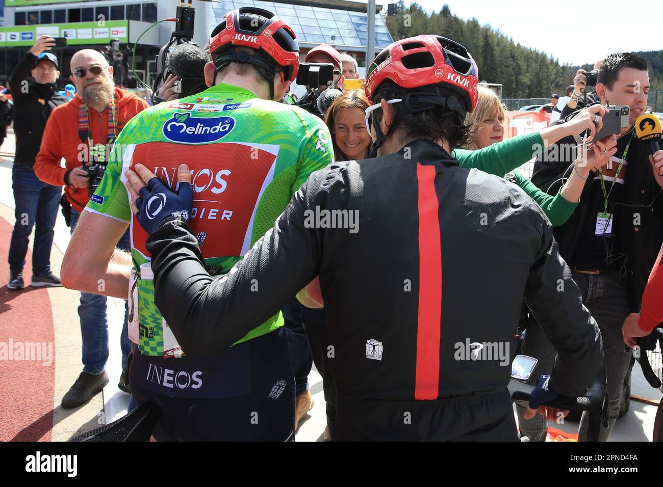 18th April 2023, Ritten, Italy; UCI Tour of the Alps Road Cycling Race ...