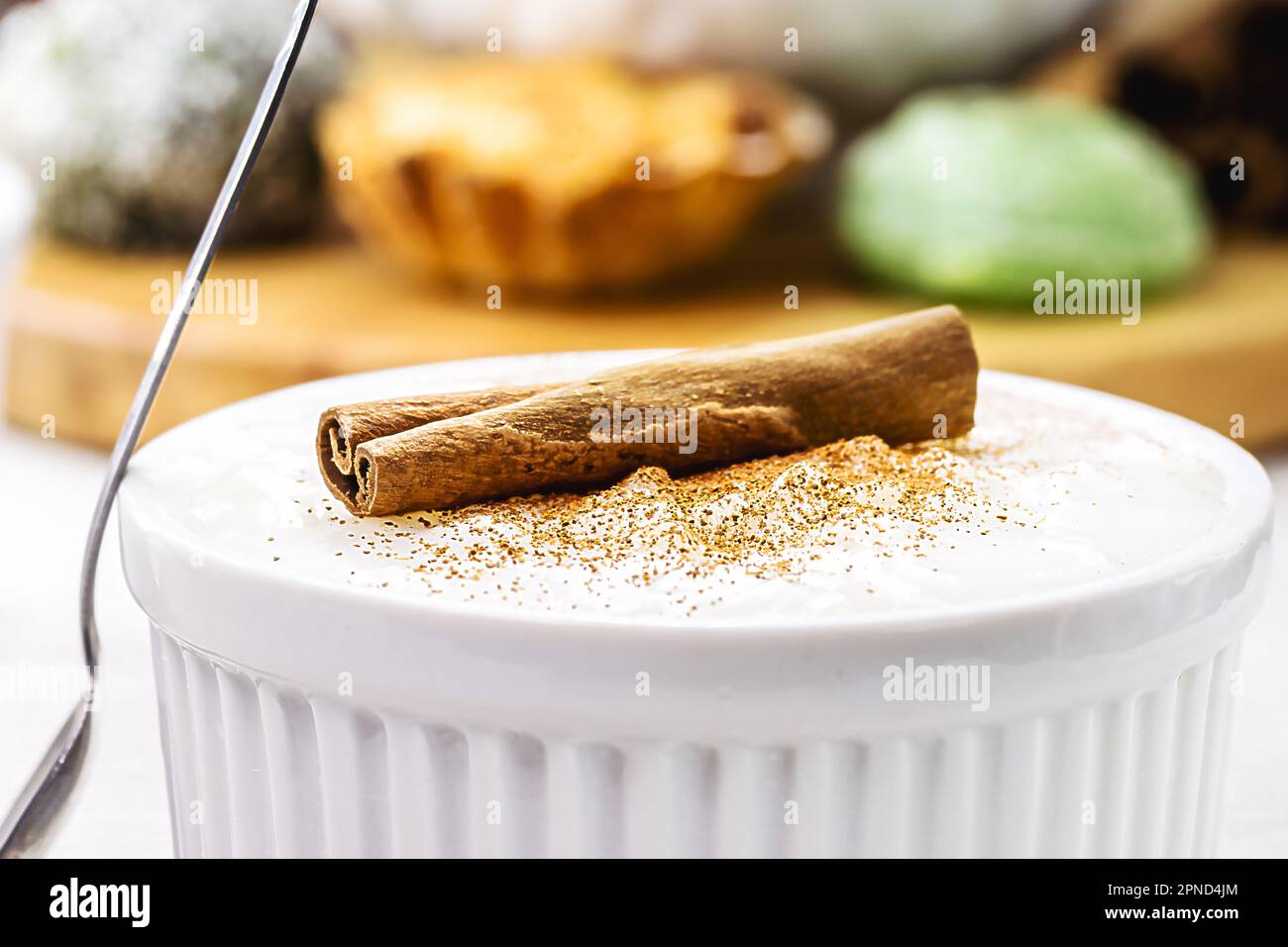 Typical Brazilian sweets from June festivals, curau, Mugunzá or hominy ...