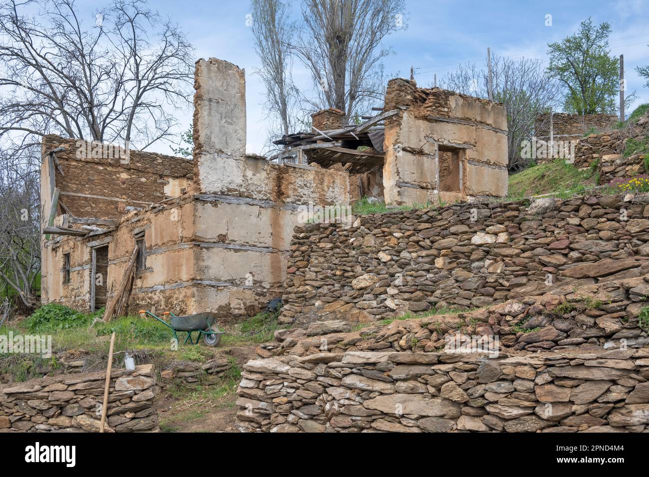 Panorama of Village of Dolene at Ograzhden Mountain, Blagoevgrad Region ...