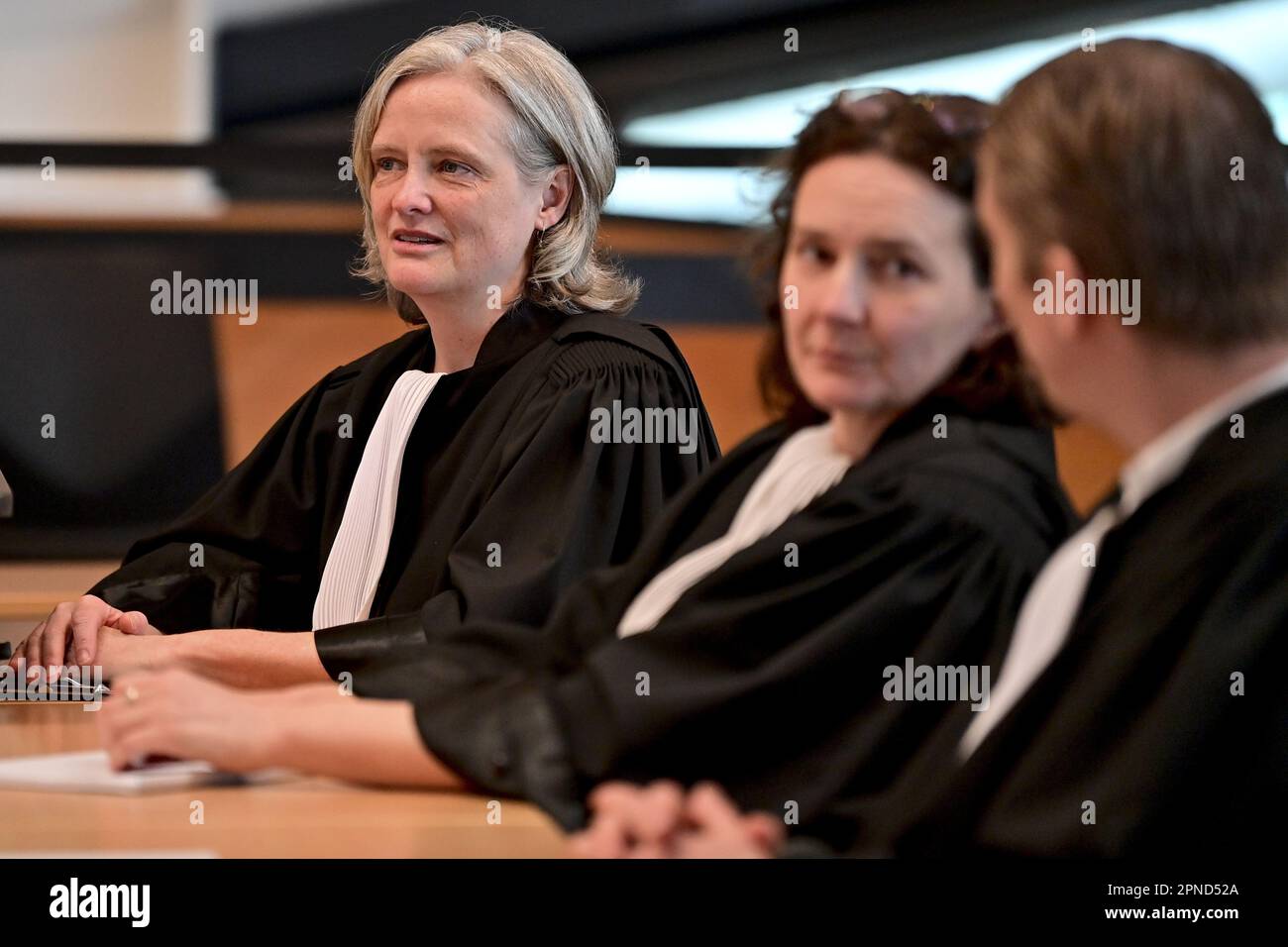 Lawyer Kristel Coppieters, Lawyer Wendy Bosschaerts and Lawyer Thibaud ...