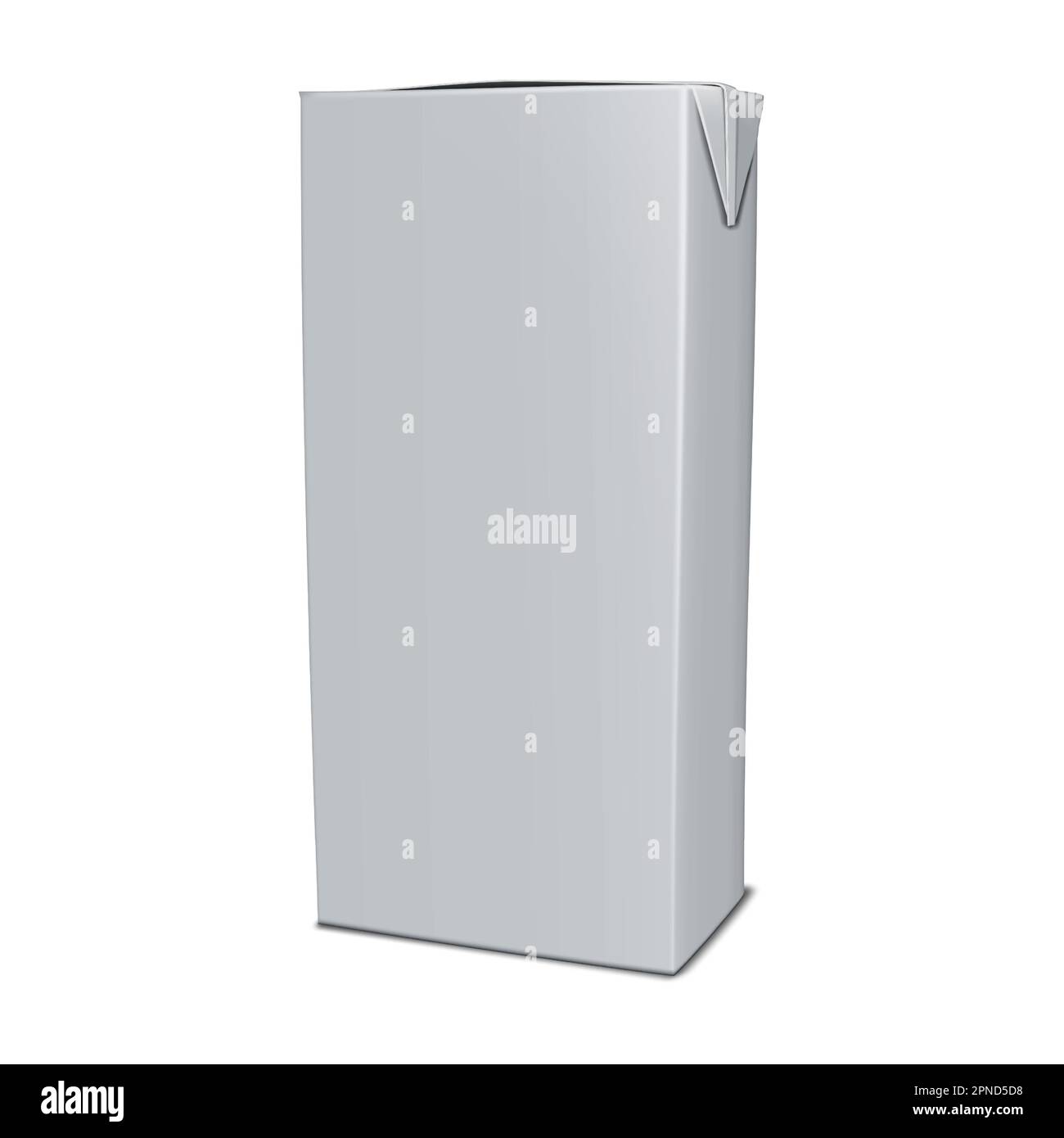 Blank food carton realistic vector mockup. Paperboard box for milk ...