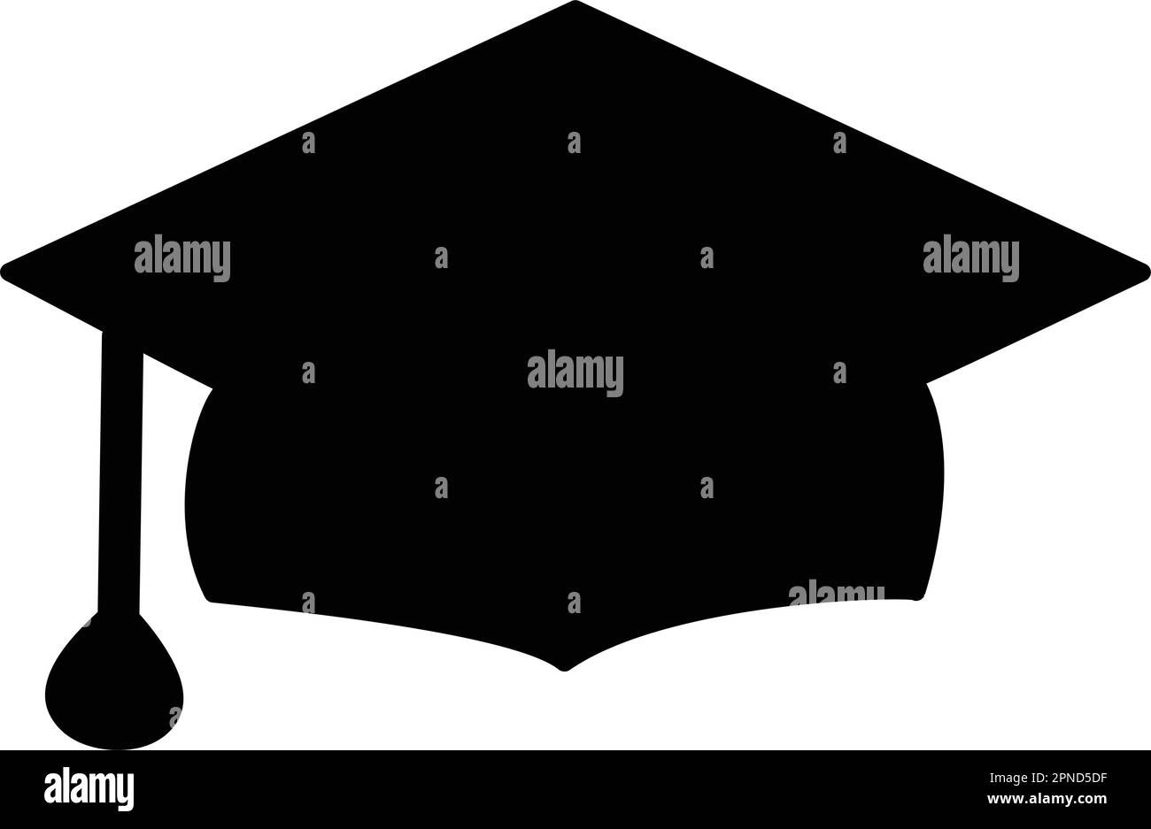 Graduation cap icon. Graduation cap symbol stock vector. Judge hat icon vector, filled flat sign ...
