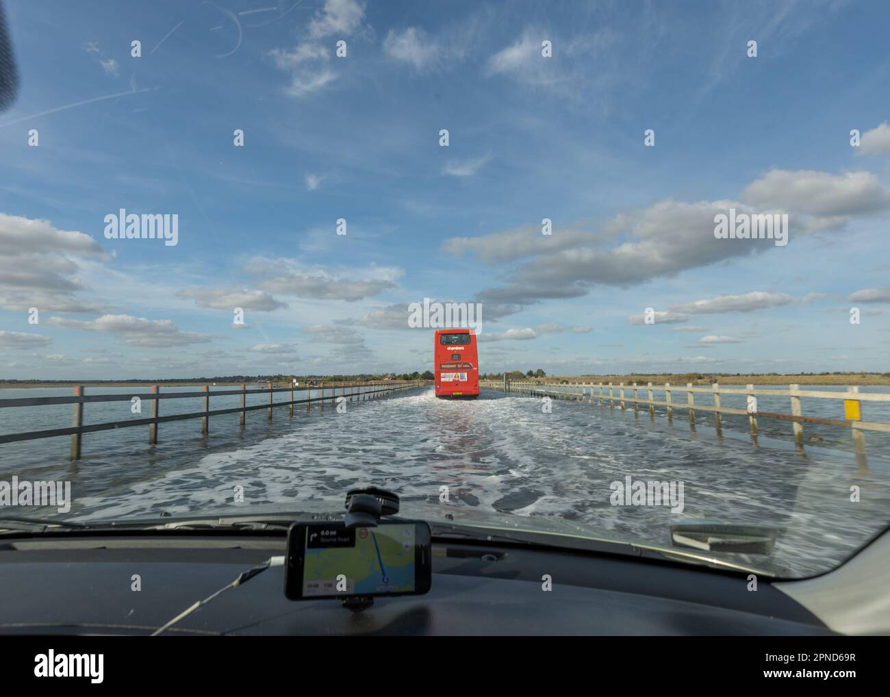 Crossing the Strood causeway from Mersea Island on the 10th October ...
