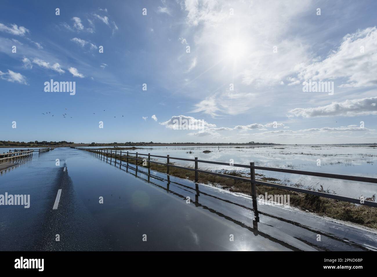 The Strood causeway from Mersea Island on the 10th October 2022 in ...